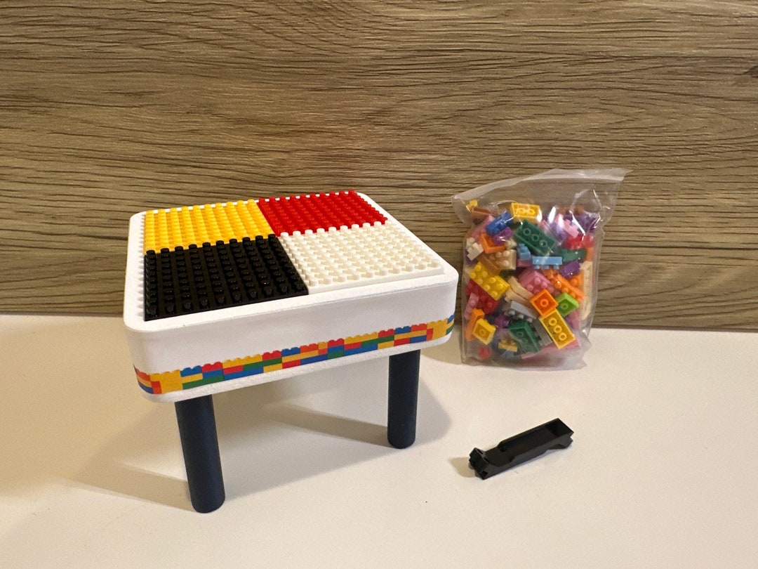 1/12 Dollhouse Miniature Building Blocks With Table Dollhouse Toy Decor ...