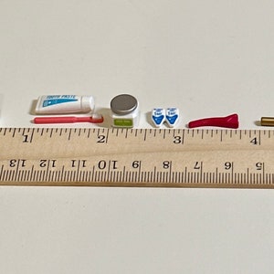 Dollhouse Miniature Toothpaste Bathroom Supplies Beauty Supplies Hair ...