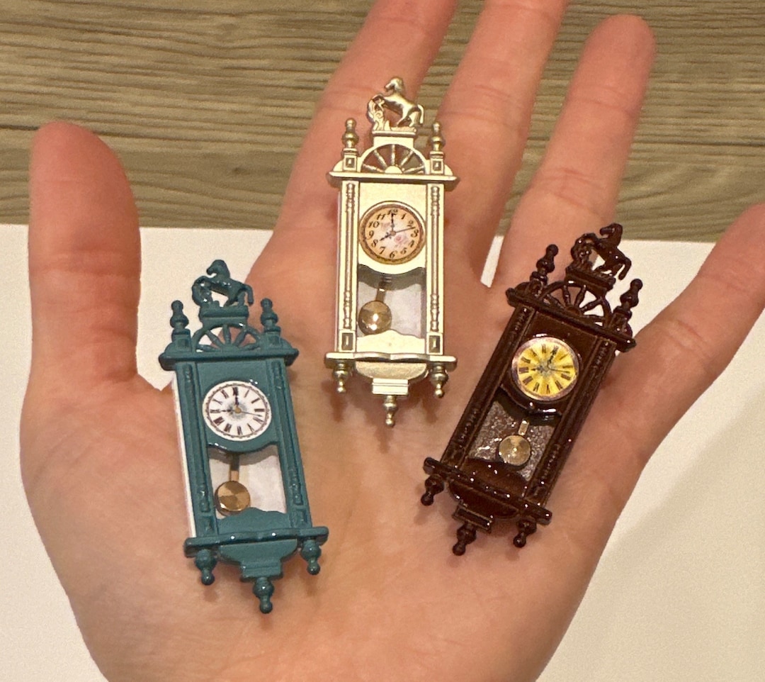 Vintage Style Dollhouse Miniature Wall Clock Decor - Etsy
