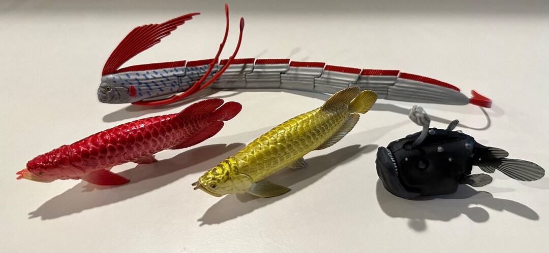 Miniature Monster Ocean Fish Arowana Football Fish Figurines - Etsy