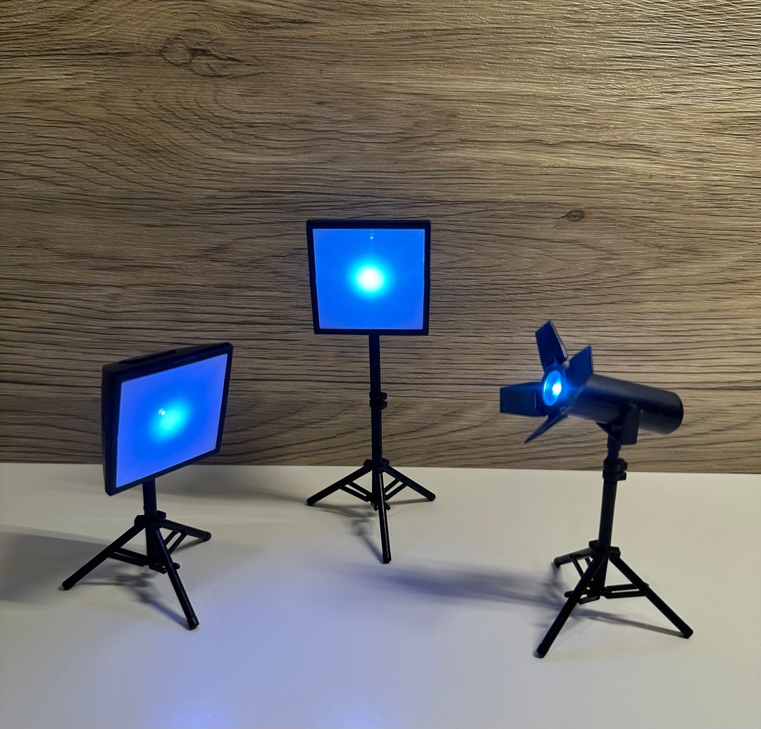Dollhouse Miniature LED Photography Lighting Kit LED Studio Streaming ...