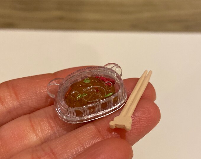 Retired Re-ment Miniature Rilakkuma Japanese Food Bento Togo Food With ...