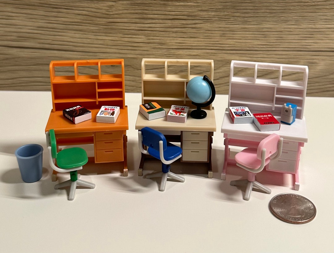 1/24 Dollhouse Miniature Desk and Chair Set Doll Furniture - Etsy