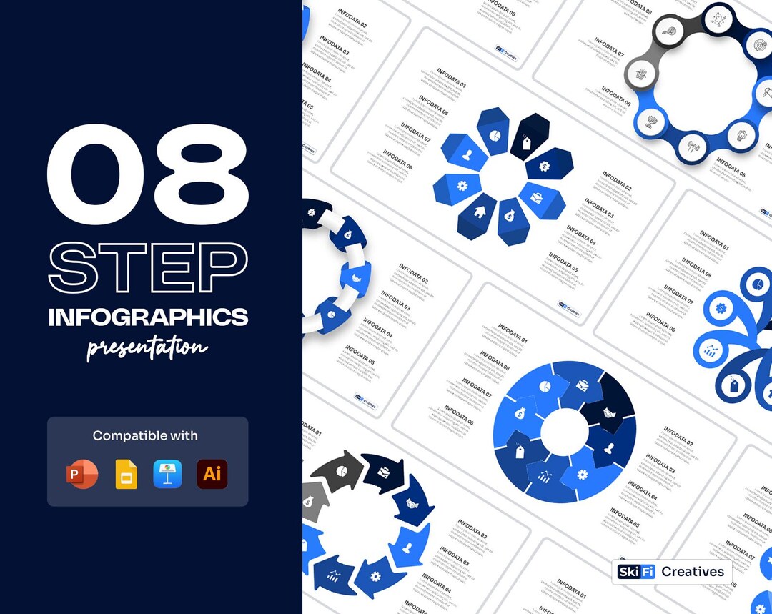 8-step Infographic Templates - Editable Powerpoint, Google Slides ...