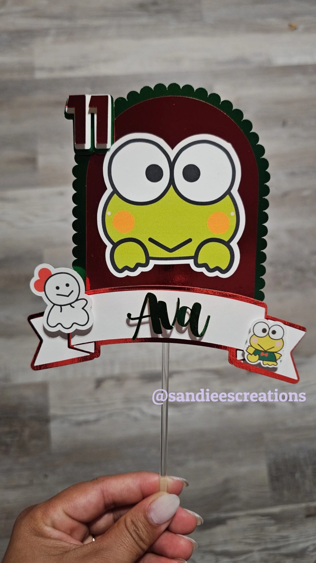 Keroppi Cake Topper | Cute Frog Cake Topper | Sanrio Inspired Topper ...