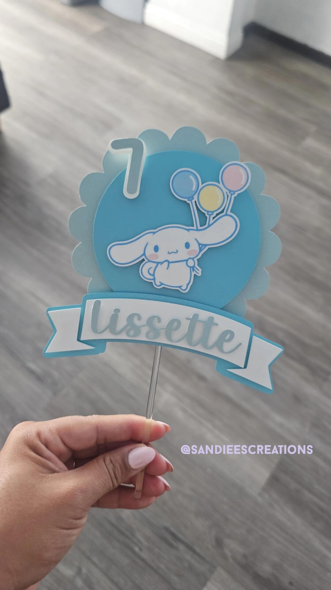 Cinnamoroll Cake Topper | Cute Cake Topper | Sanrio Inspired Topper ...