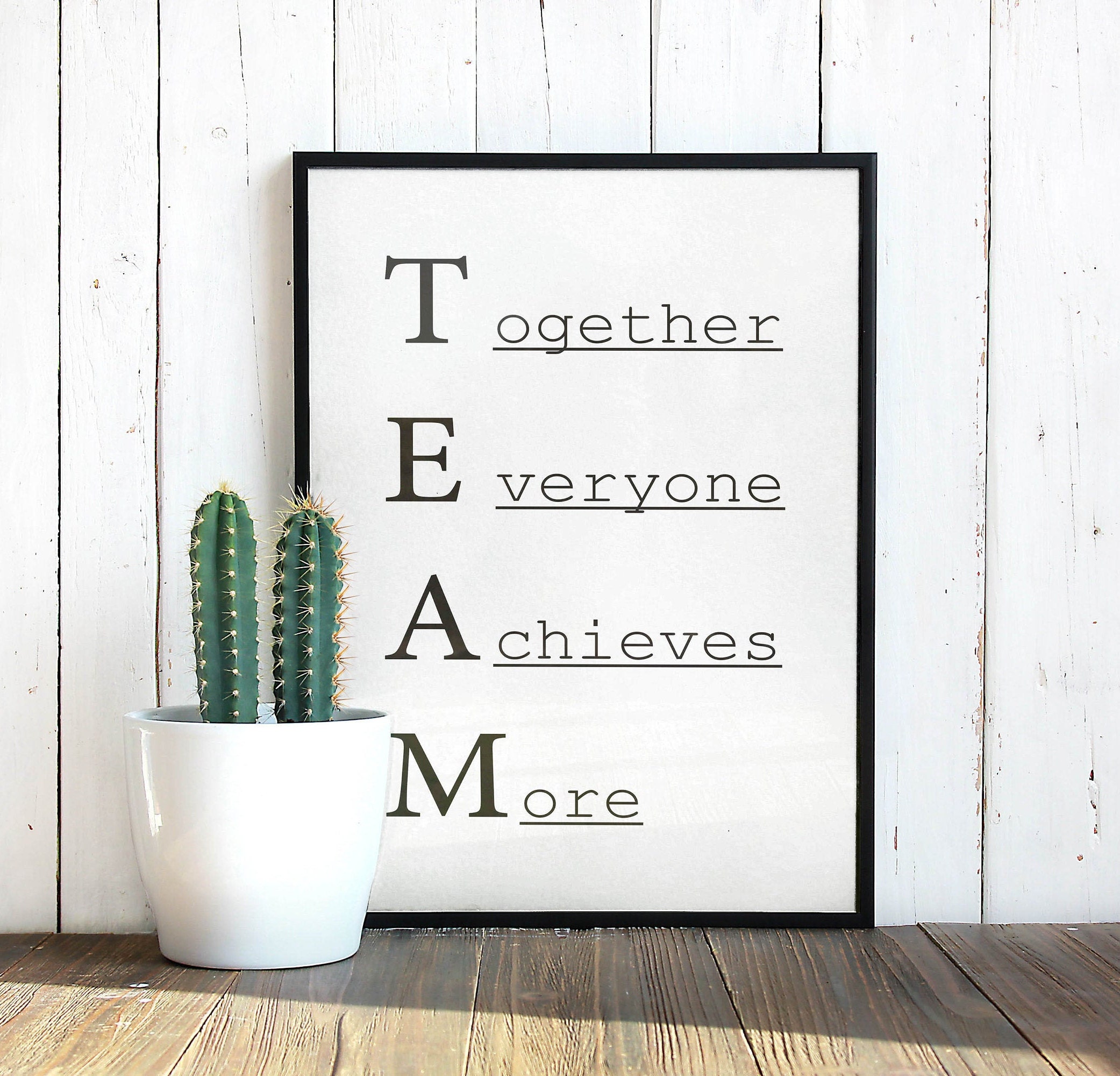 TEAM Wall Art / Decoración imprimible de la sala de oficinas | Etsy