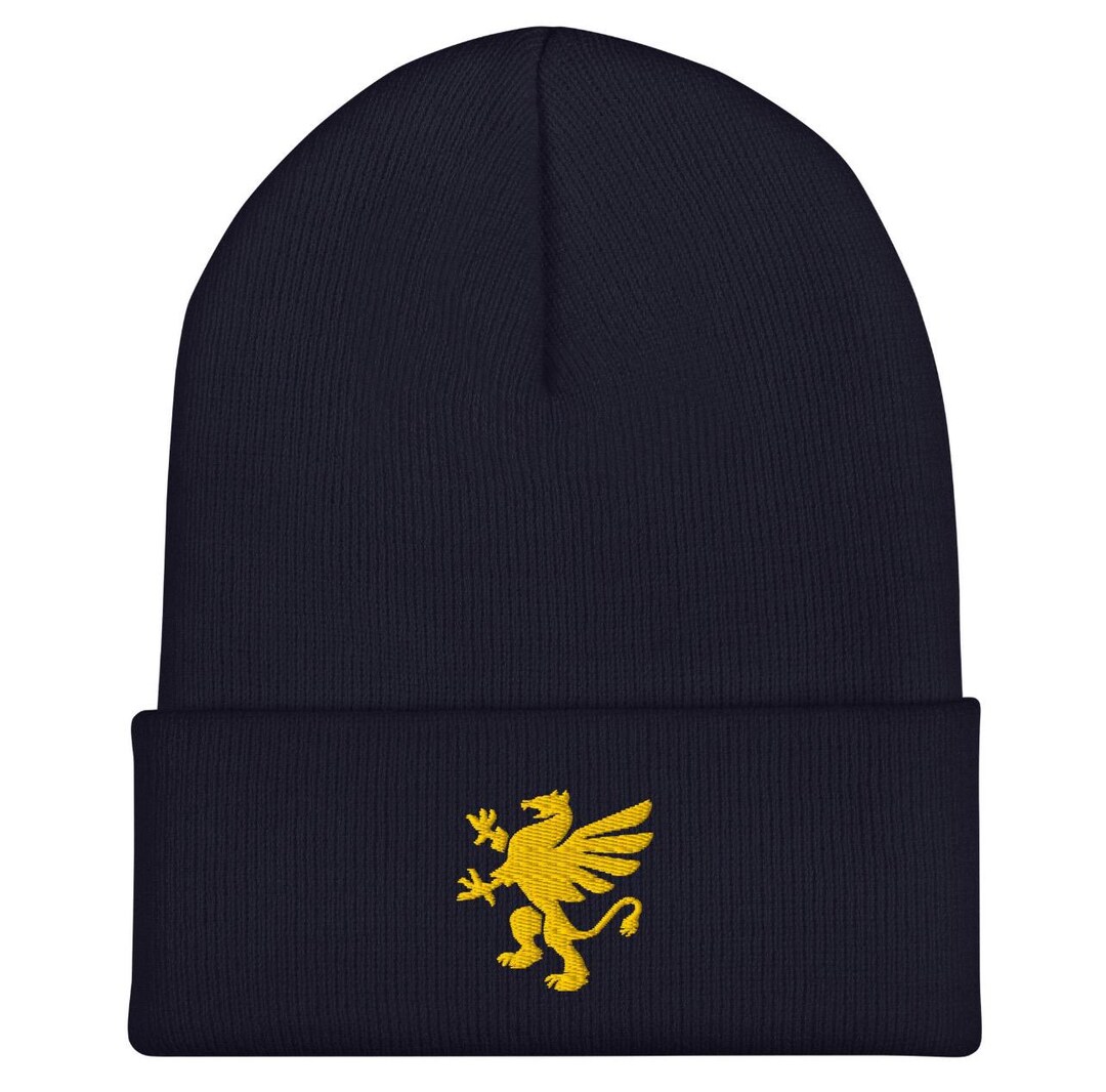 Genoa Calcio Minimalist Design Embroidered Cuffed Beanie Soccer ...