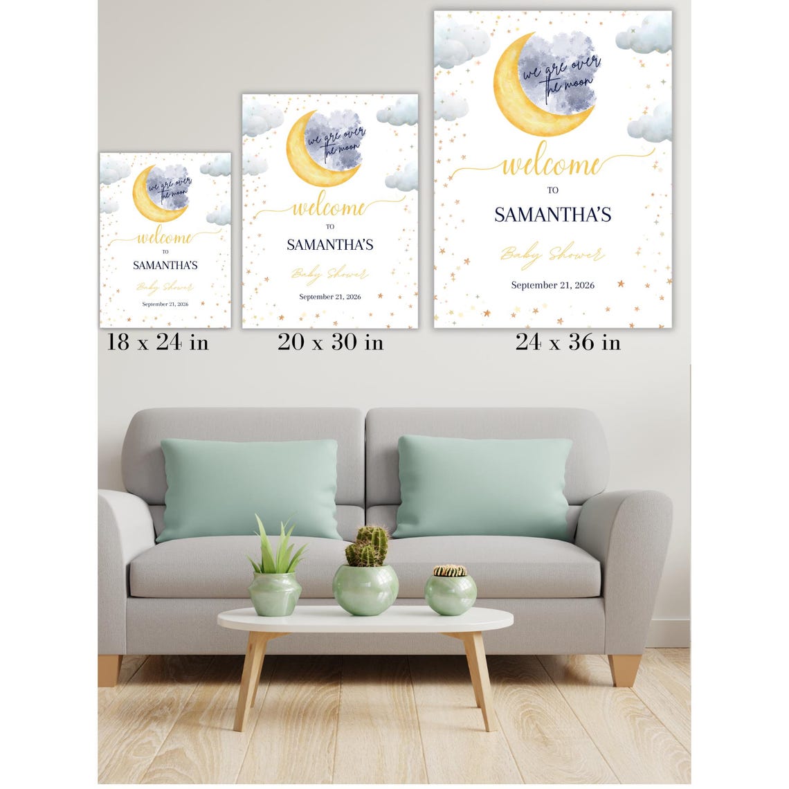 Twinkle Twinkle Little Star Baby Shower, Moons and Stars Baby Shower ...