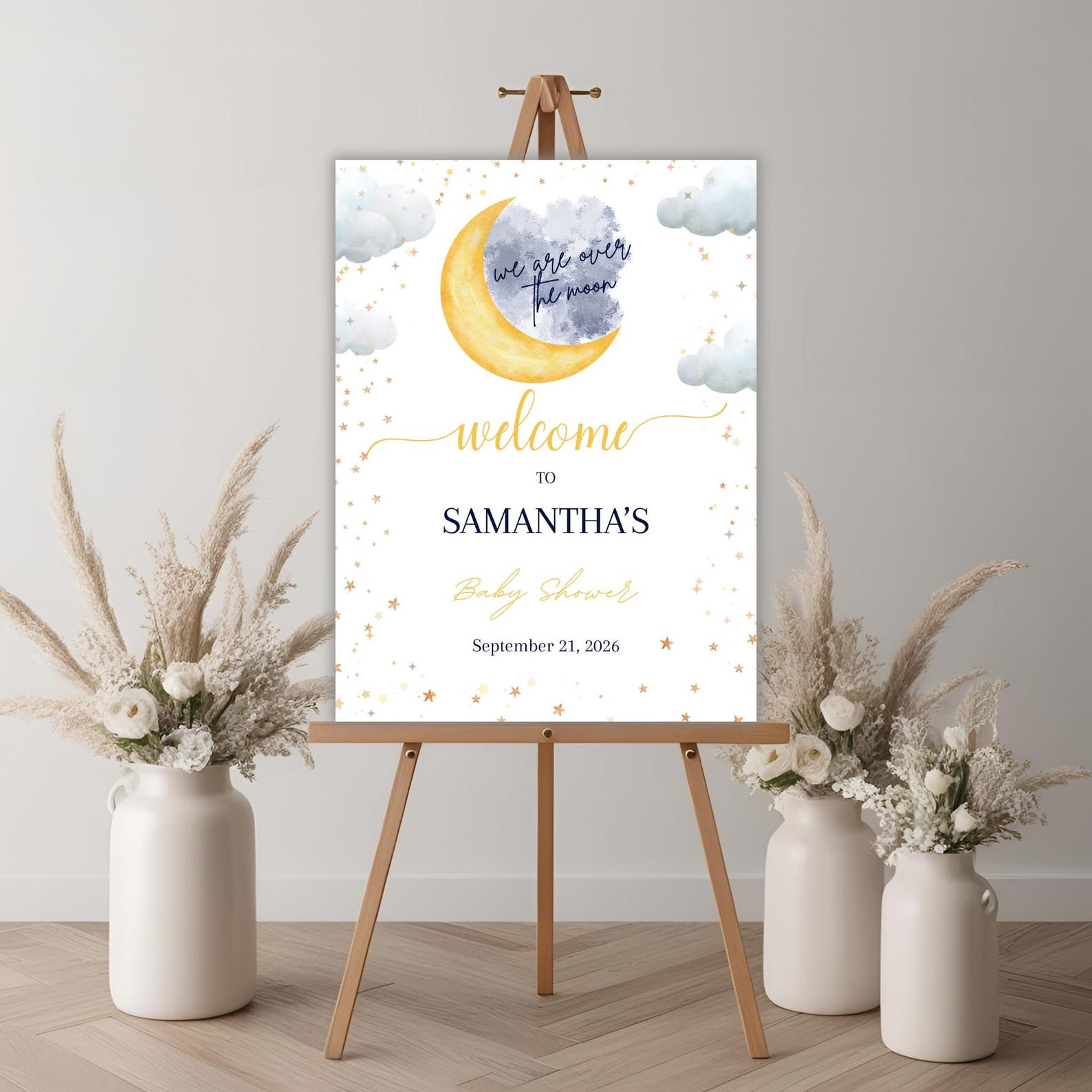Twinkle Twinkle Little Star Baby Shower, Moons and Stars Baby Shower ...