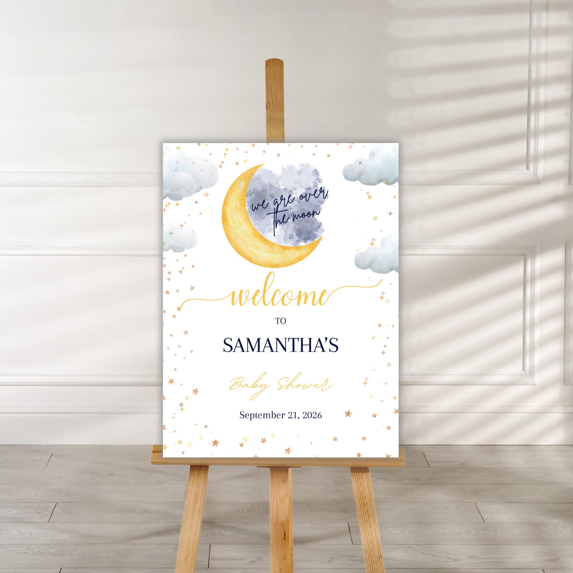 Twinkle Twinkle Little Star Baby Shower, Moons and Stars Baby Shower ...