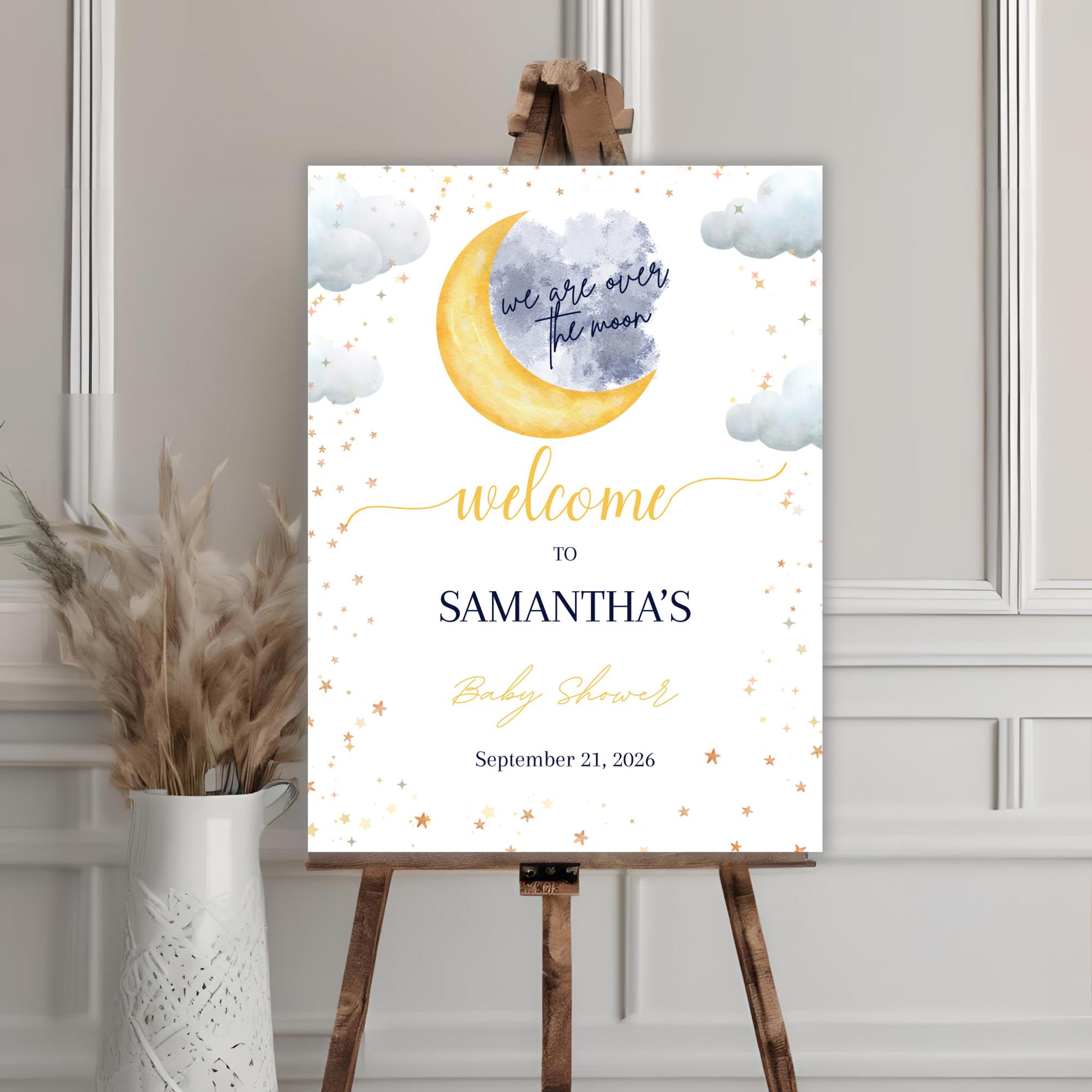 Twinkle Twinkle Little Star Baby Shower, Moons and Stars Baby Shower ...