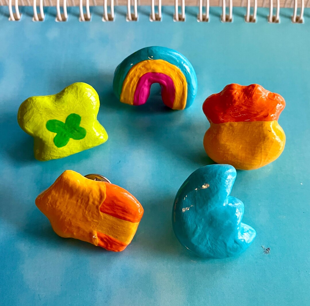 Handmade Clay Lucky Charms Kidcore Marshmallow Pins - Etsy