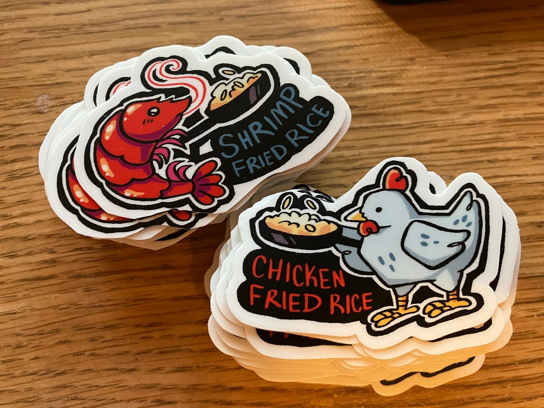 Chicken & Shrimp Fried Rice Sticker Set - Etsy