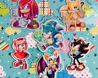 Sonic and Friends Silly Face Stickers, Sonic the Hedgehog, Amy Rose ...