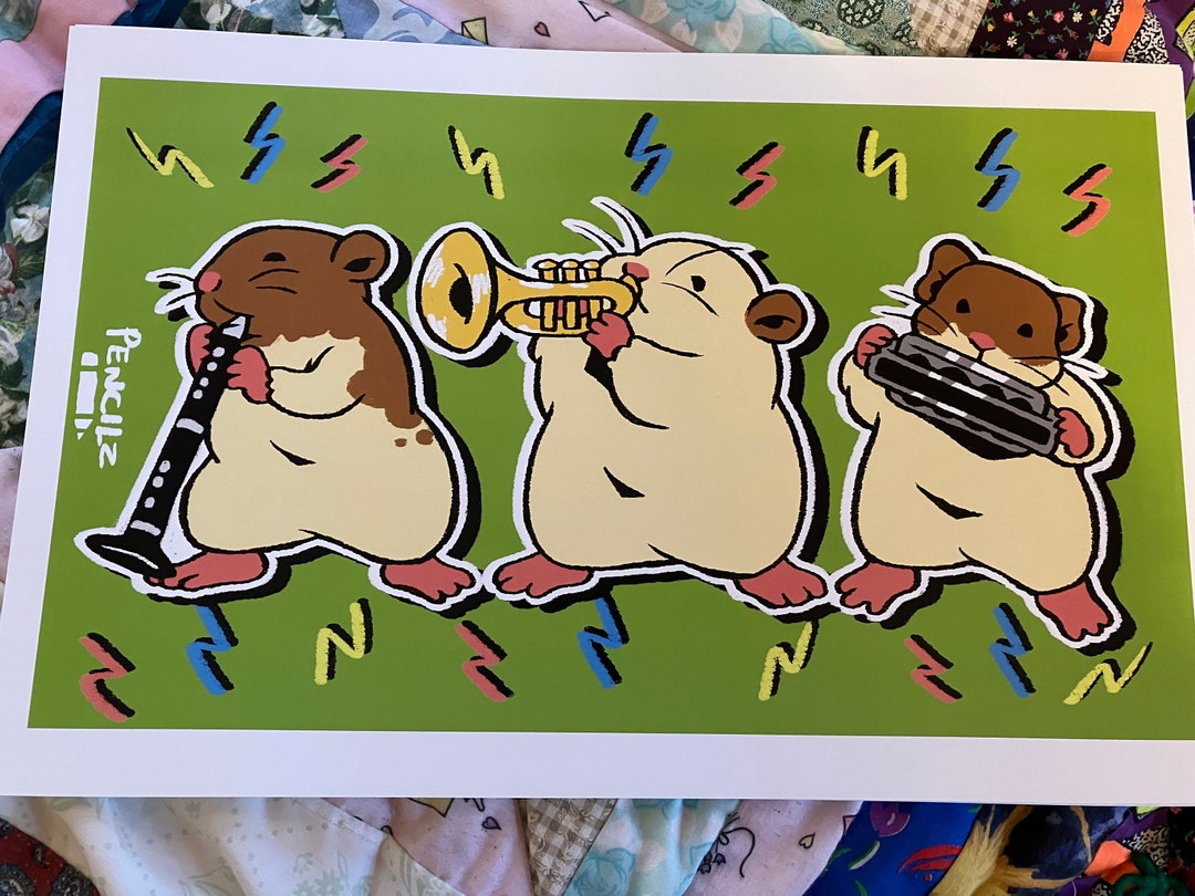 Hamster Band Large Prints - Etsy