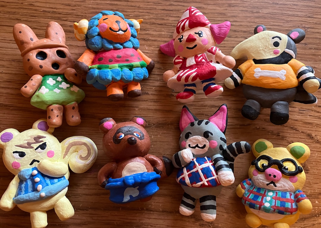 Handmade Clay Animal Crossing Magnets & Pins - Etsy