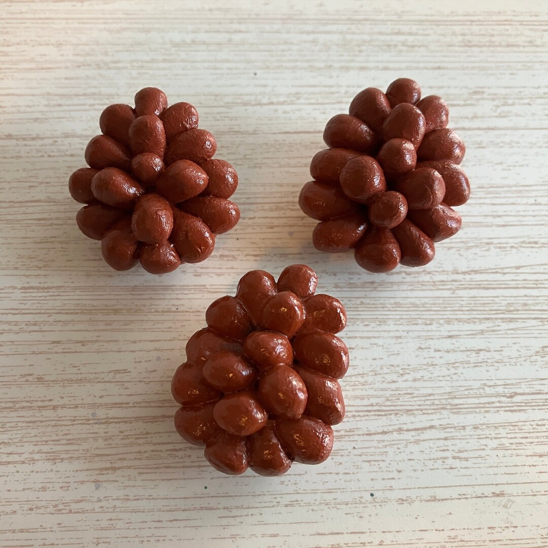 Handmade Clay Pine Cone Pins - Etsy