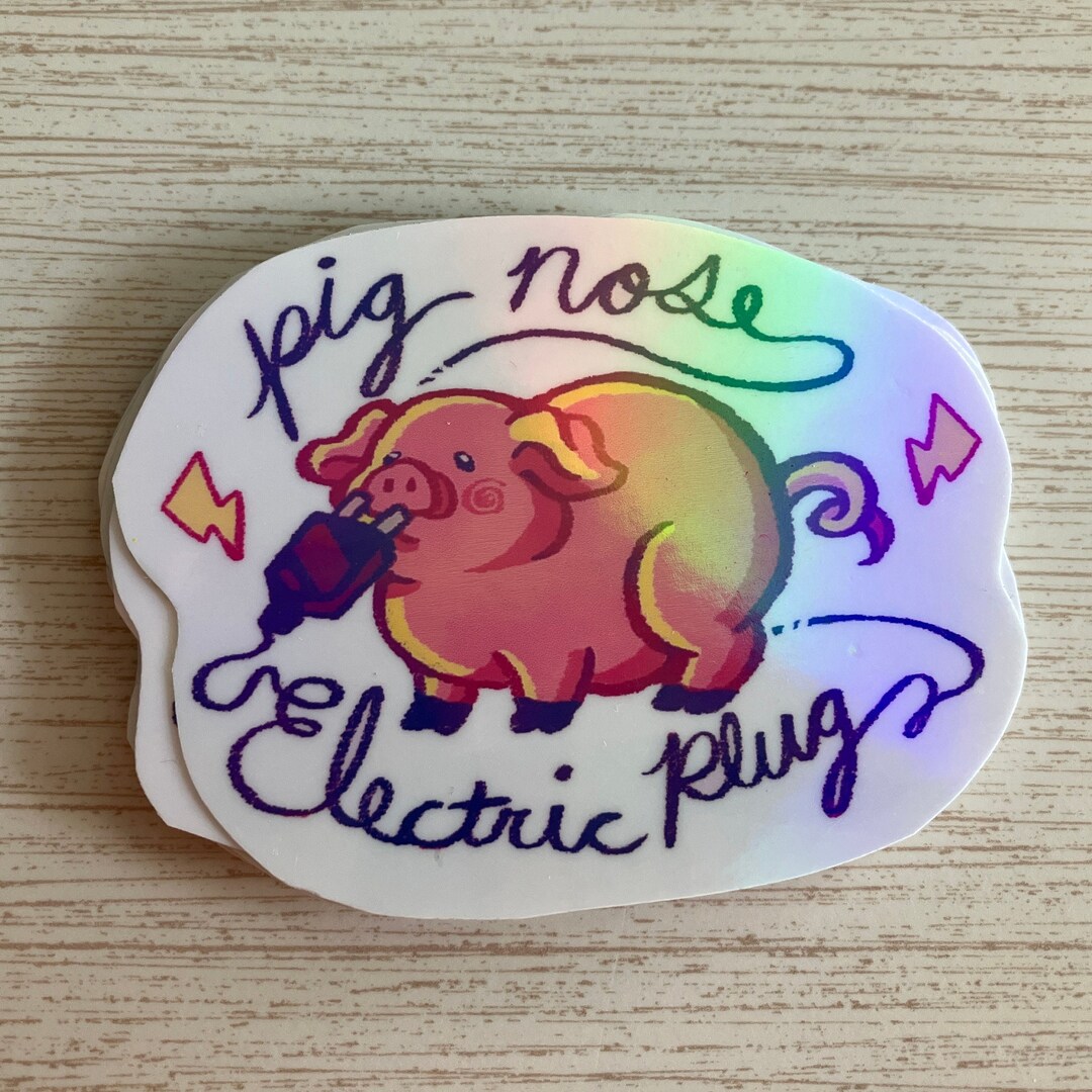 Electric Pig Nose | Vinyl Sticker - Etsy