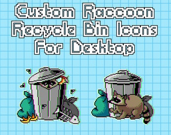 Vintage Green Desktop Recycle Bin Icon and Complete Vintage Folder Icon ...