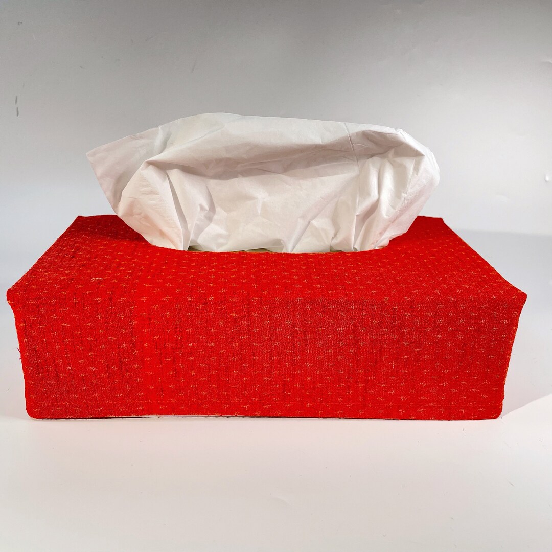 Decorative Japanese Tissue Box Cover in Orange Kimono Fabric - Etsy