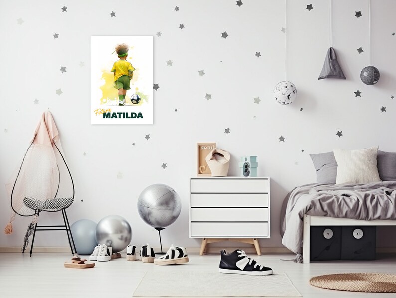 Future Matilda Soccer Girl Wall Art - Matildas Inspired, Matildas Decor ...