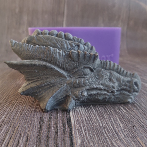 Ceramics & Pottery Dragon head silicone mold for resin dragon epoxy ...