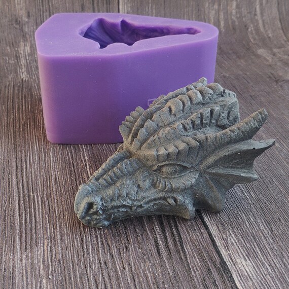 Ceramics & Pottery Dragon head silicone mold for resin dragon epoxy ...