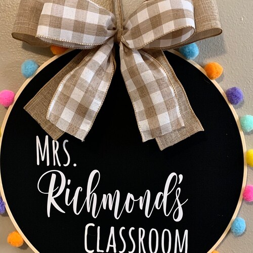 Back to School Notebook Paper Door Hanger Personalized Teacher - Etsy