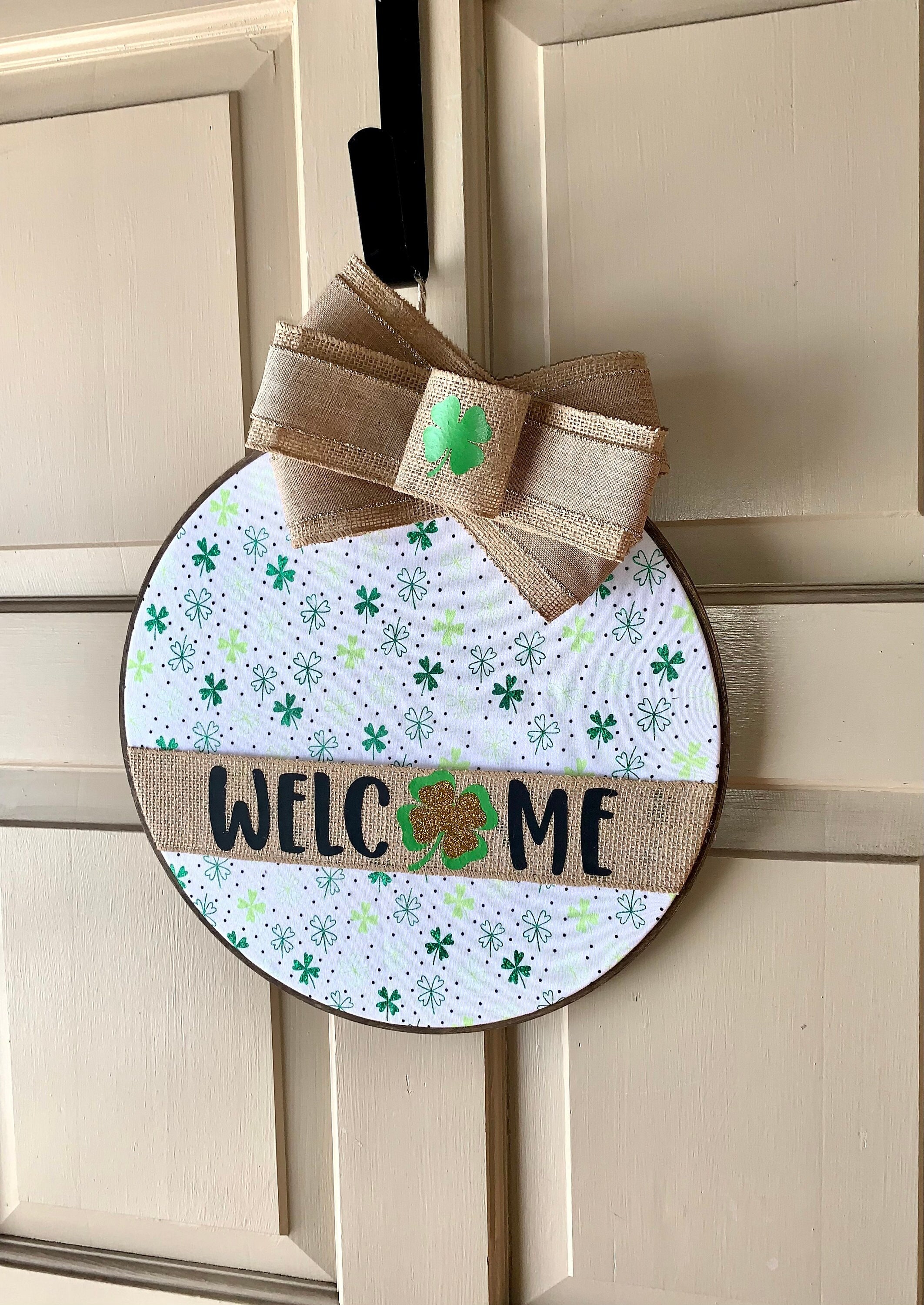 St Patricks Day Door Hanger Irish Wall Sign St Patty Luck Etsy