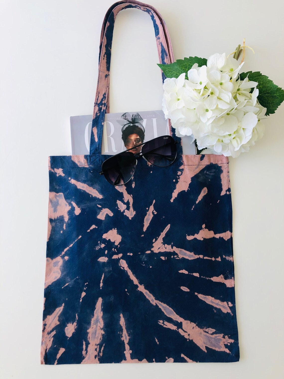 Bright Colour Tie Dye Cotton Tote Bags - Etsy