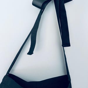 Black Grosgrain Ribbon Bow Detail Strap Shoulder Tote Bag - Etsy