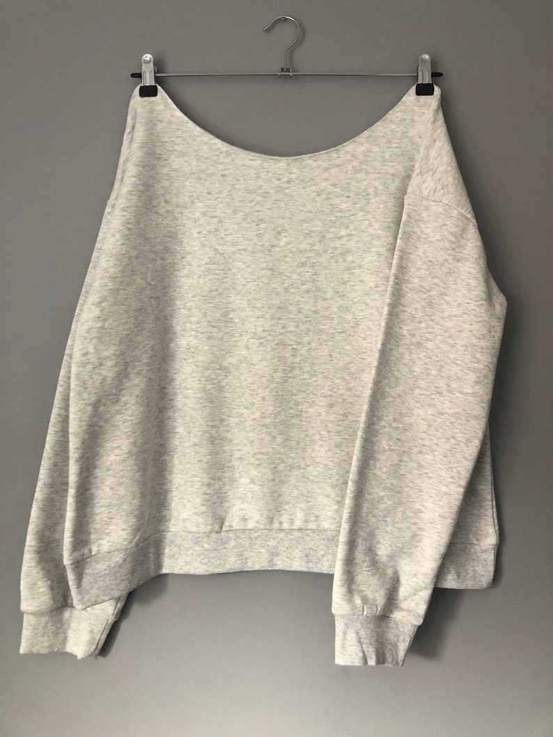 All Sizes Grey off the Shoulder Sweatshirt Plus Size - Etsy