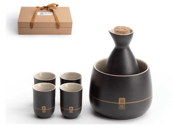 Custom Vintage Japanese Sake Set With Warmer/ Candle Stove Home Decor ...