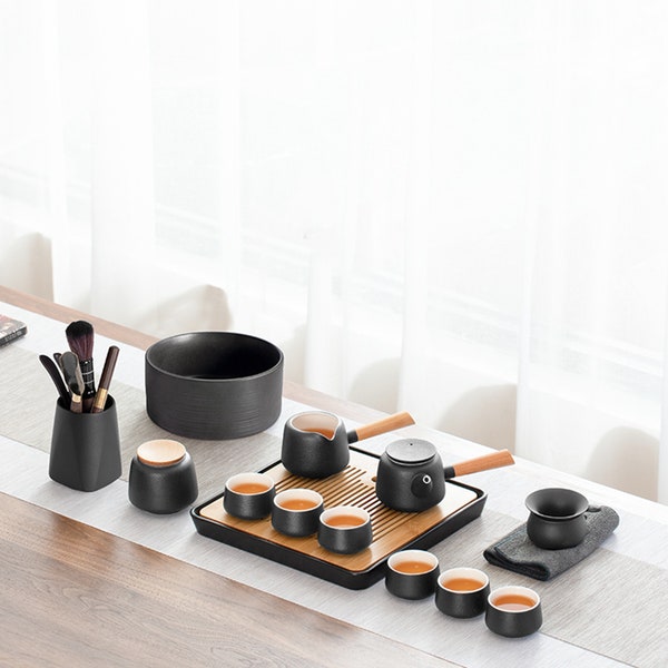 Black Tea Set - Etsy