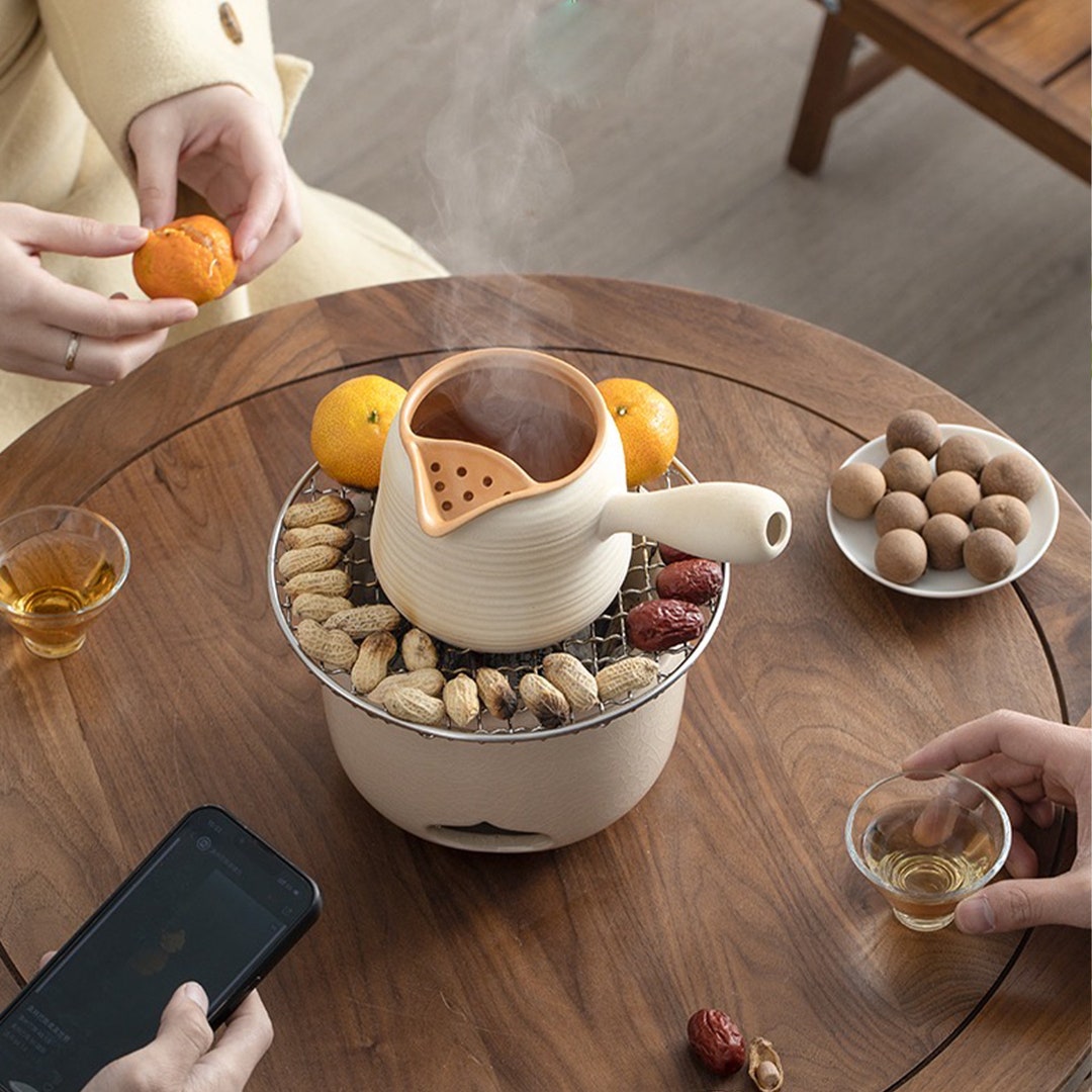 Unique Teapot With Coal Stove Set Vintage Chinese Tea Maker Puer/dark ...