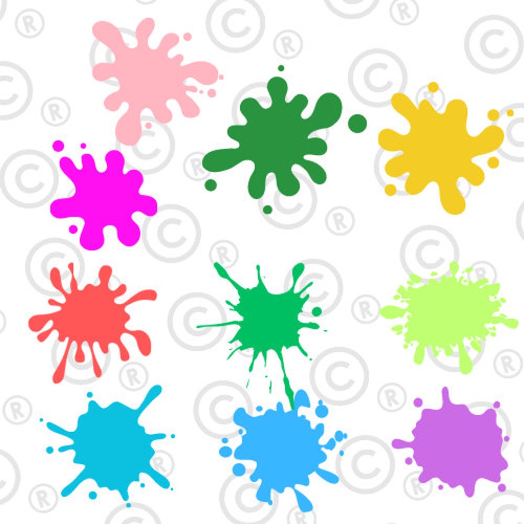 Pastel Paint Splatter SVG, Bundle, Paint Splats Svg, Paint Svg, Clipart ...