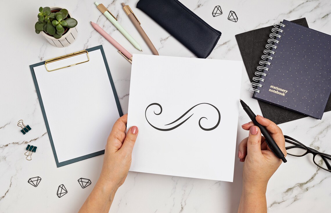 50 Swirls Svg, Frame Svg, Wedding Svg, Invitation Svg, Silhouette ...