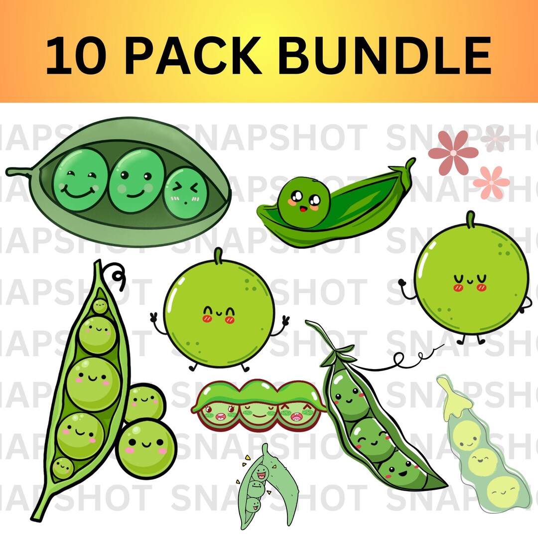 Peas in a Pod, Pea in a Pod Clipart, Baby Clipart, Cute Clipart, Sweet ...