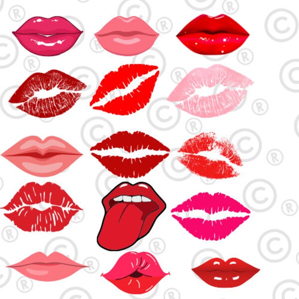 Lip Print - Etsy