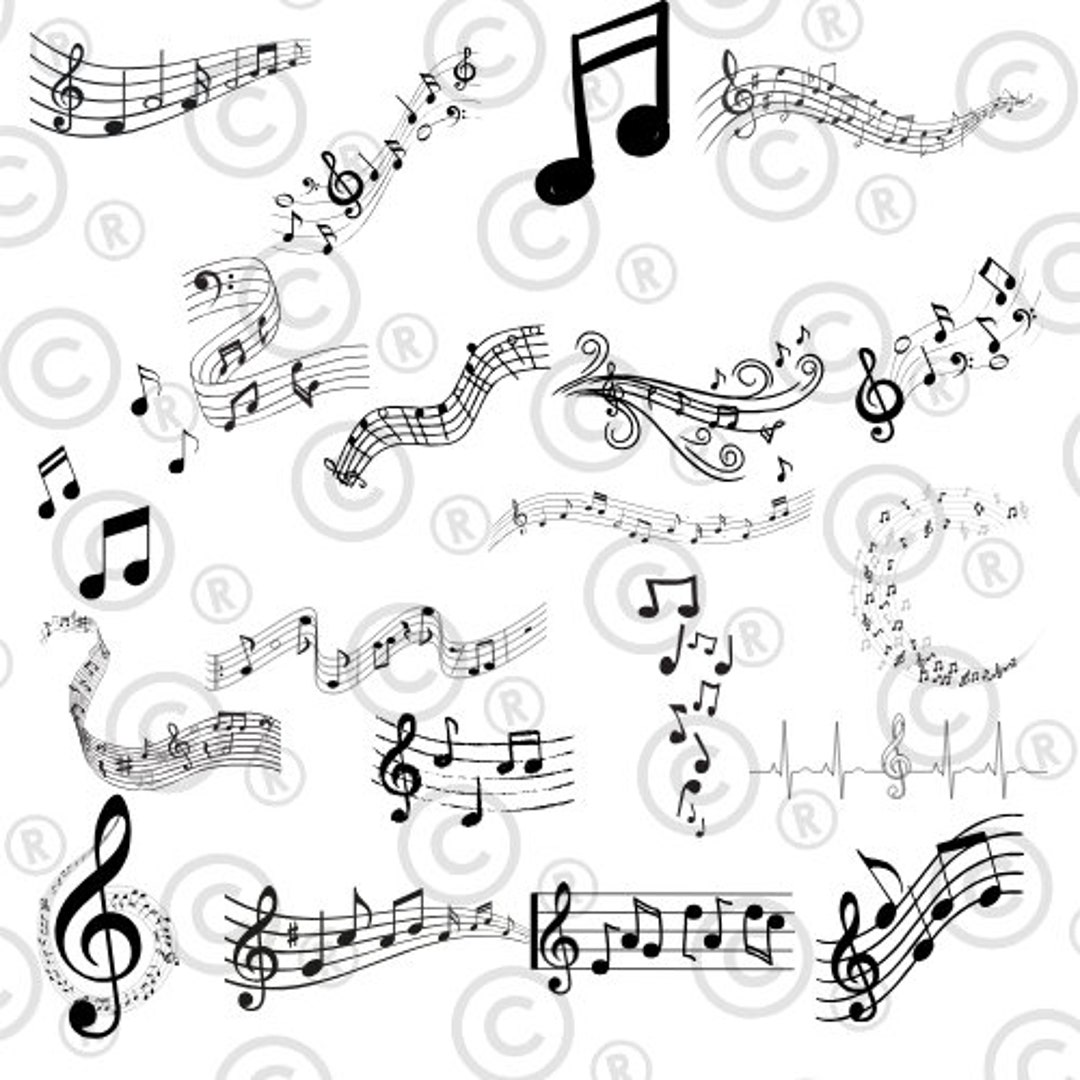 MUSICAL NOTES SVG, Musical Notes Clipart, Music Notes Svg, Musical ...