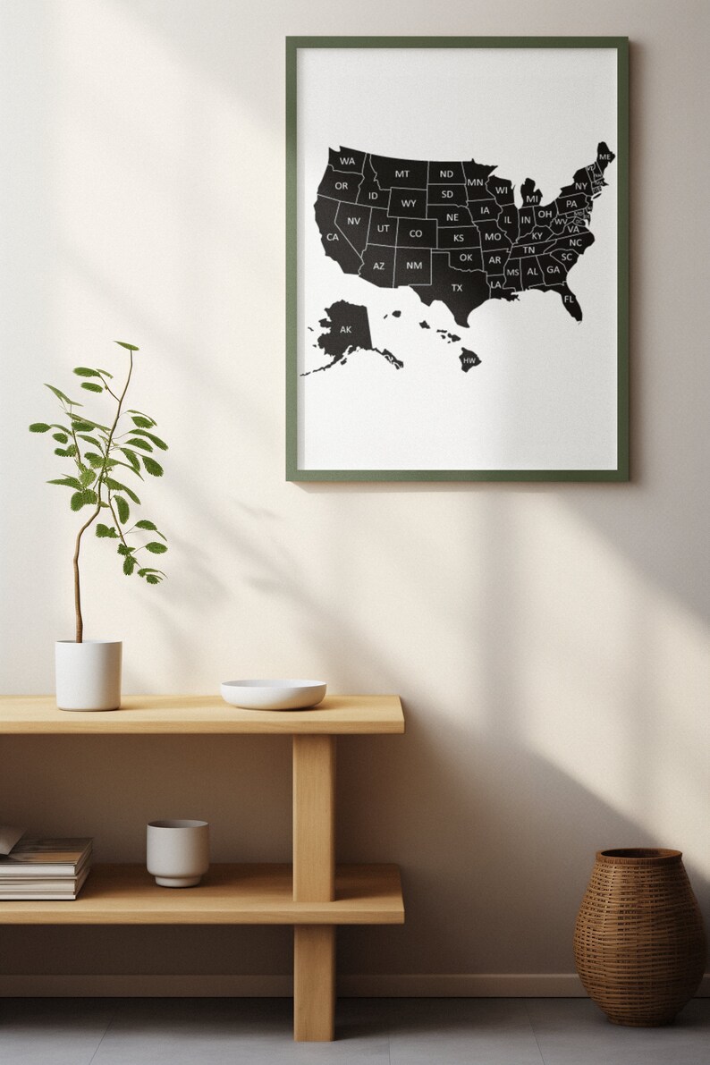 USA MAP SVG Files, States Svg Files for Cricut, All States Svg File ...