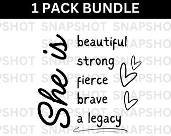 She is SVG, Strong SVG, Fierce SVG, Beautiful Svg, Women Empowerment ...