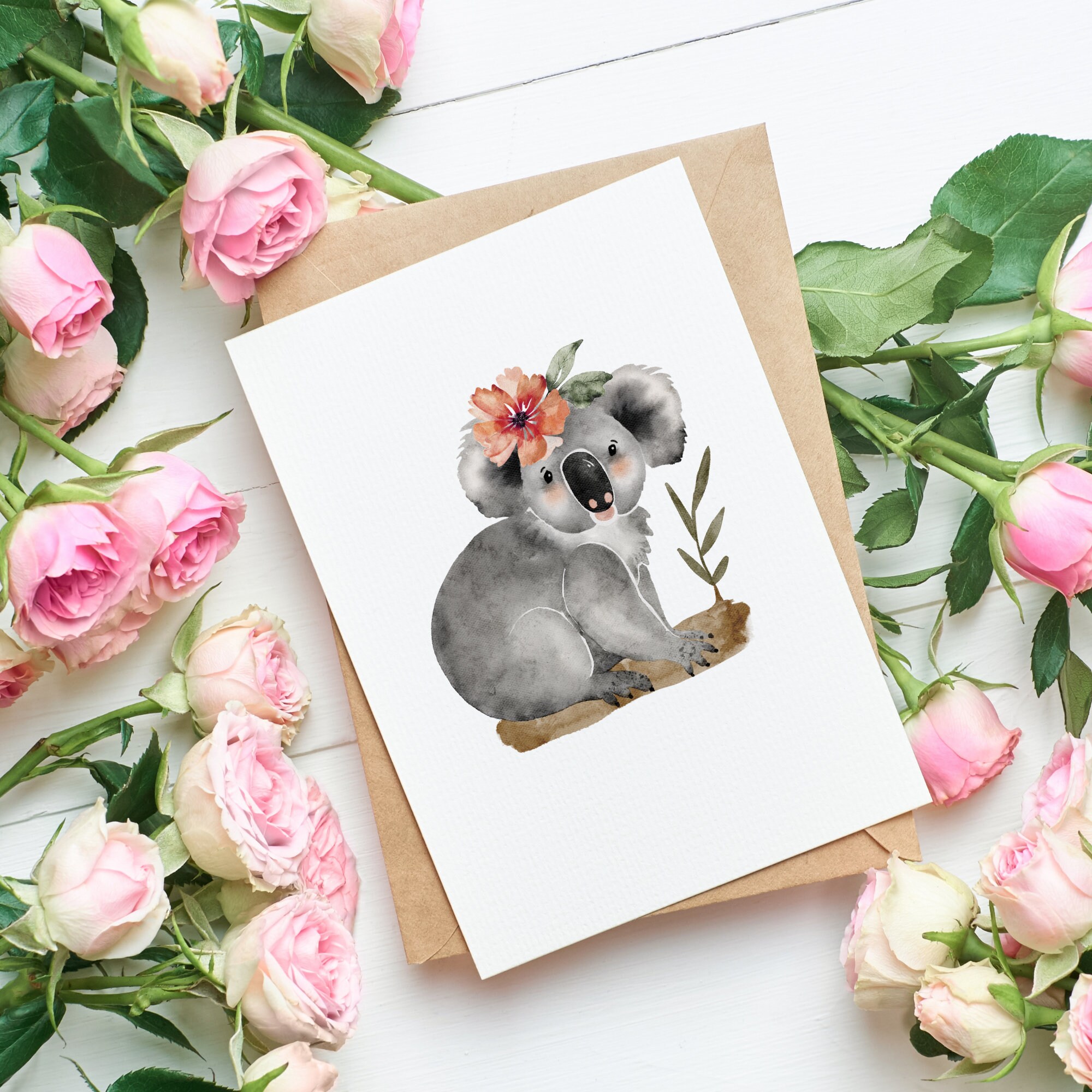 Watercolor Clipart, Greetings Card, Animals Clipart, Baby Shower ...