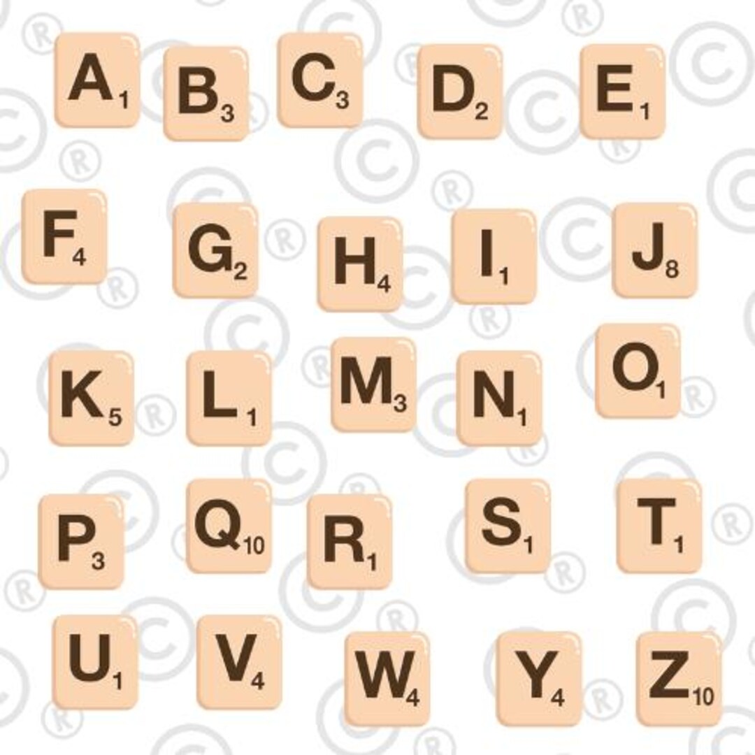 SCRABBLE TILES SVG Files, Scrabble Tiles Clipart, Scrabble Tiles Svg ...