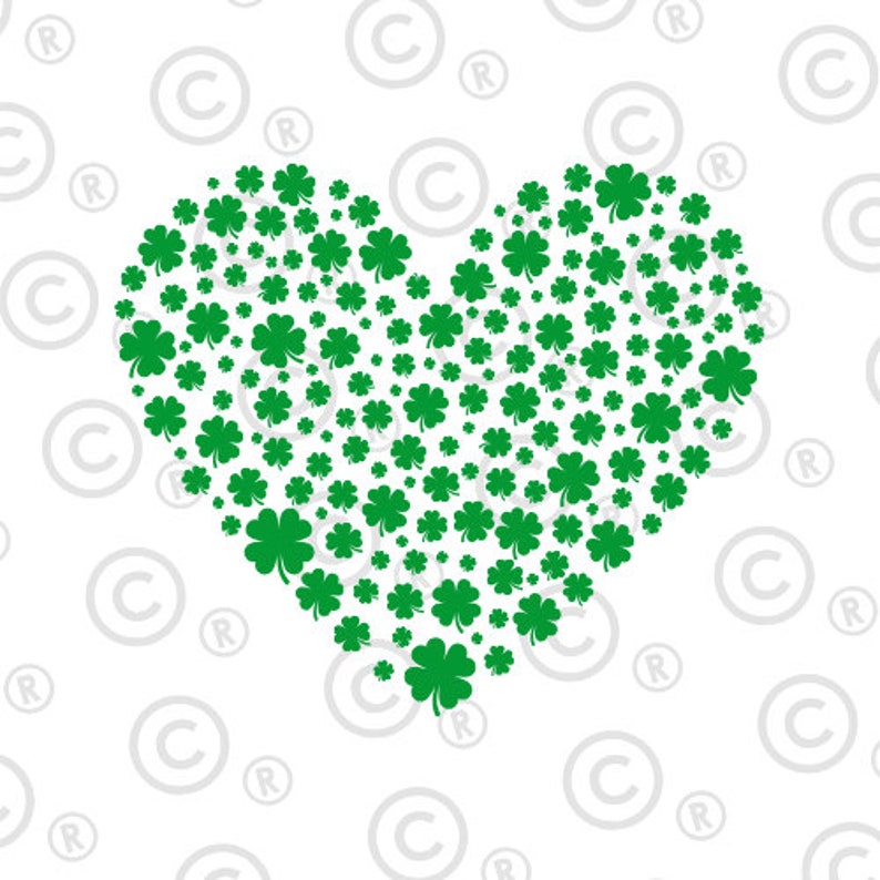 Hoja de trébol SVG, Shamrock SVG, Corazón svg, Día de San Patricio SVG ...