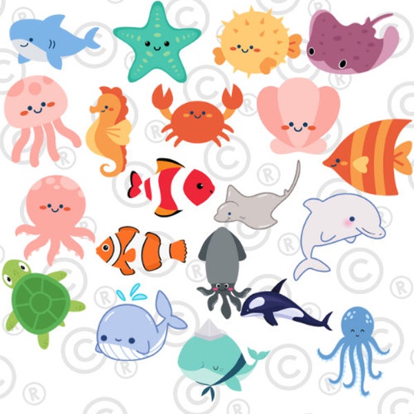 Animal Clip Art - Etsy