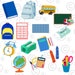 School Clipart Set, School Supplies Clipart Set, PNG Files, Crayons ...