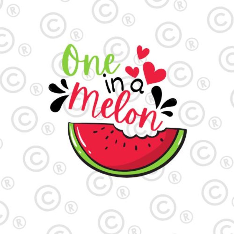 One in a Melon Svg, Watermelon Svg, Summer Cut Files, Vacation Svg Dxf ...