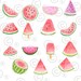 Watercolor Pink Watermelon Clipart Watermelon Picnic Download Instant ...